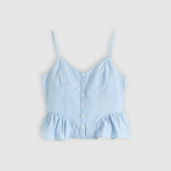 LEVI'S Monet Blouse With Adjustable Straps And Button-up Front - Soft Current