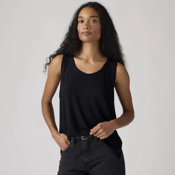 LEVI'S Lori Linen Scoop Tank Top - Anthracite Night