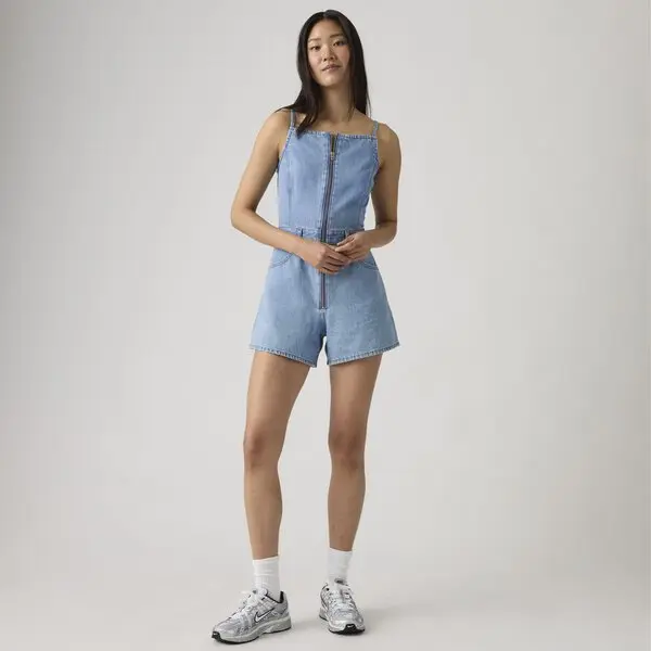 LEVI'S Denim Zip Up Square Neck Jumpsuit - I Won't