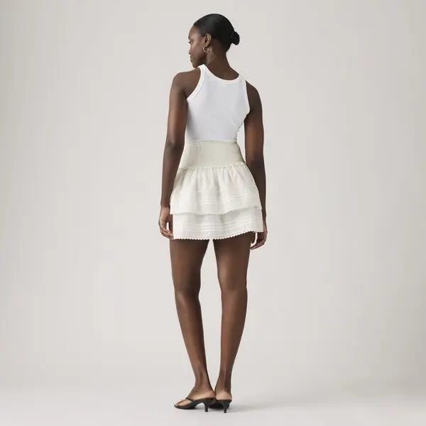LEVI'S Raquel Smocked Mini Skirt - Cloud Dancer
