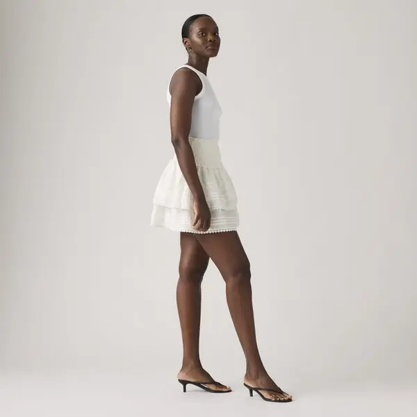 LEVI'S Raquel Smocked Mini Skirt - Cloud Dancer