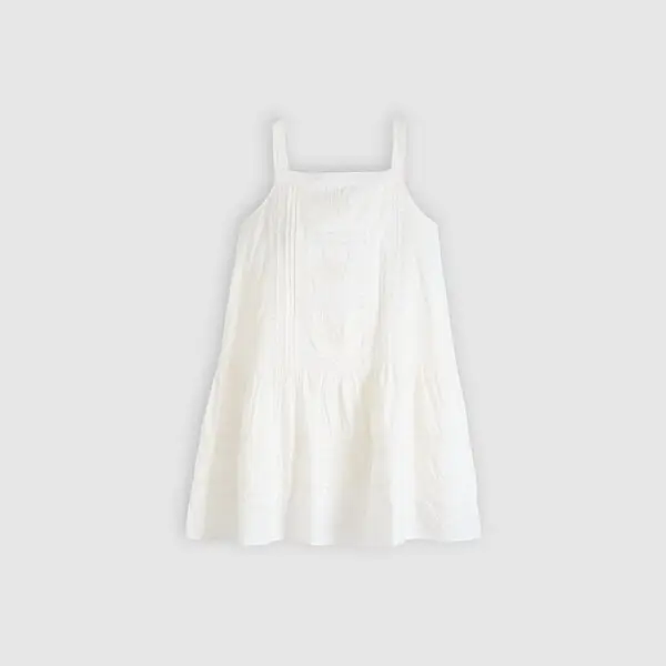 LEVI'S Kate Mini Dress With Square Neckline And Tiered Design - Cloud Dancer