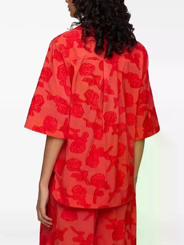 GANNI Fil-coupé Floral Shirt