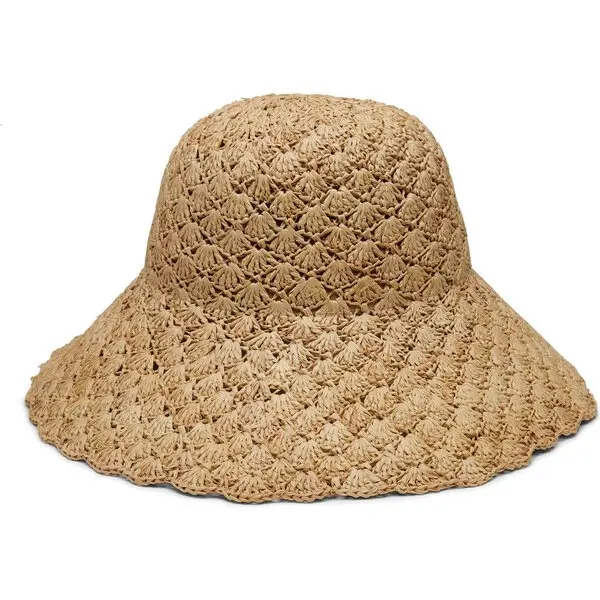 WYETH Esme Straw Bucket Hat - Natural