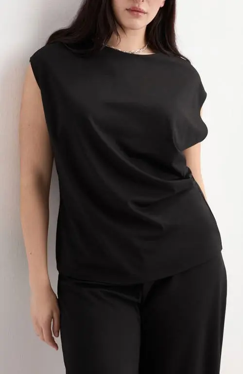 Mango Pleated Top