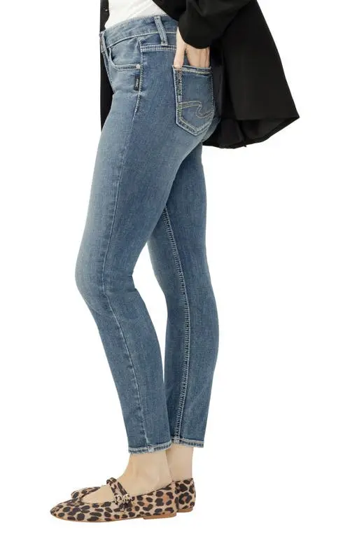 SILVER JEANS CO. Suki Curvy Mid Rise Skinny Jeans - Uncharted