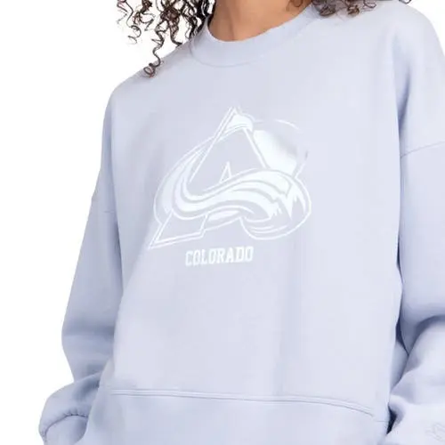 STARTER Blue Colorado Avalanche Boxy Cropped Sweatshirt
