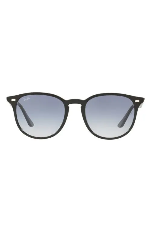 Ray-ban Round Frame Sunglasses - Black/clear Gradient Blue