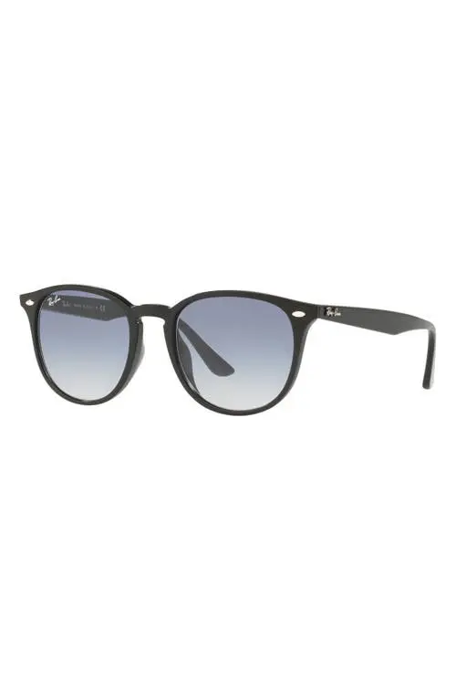 Ray-ban Round Frame Sunglasses - Black/clear Gradient Blue