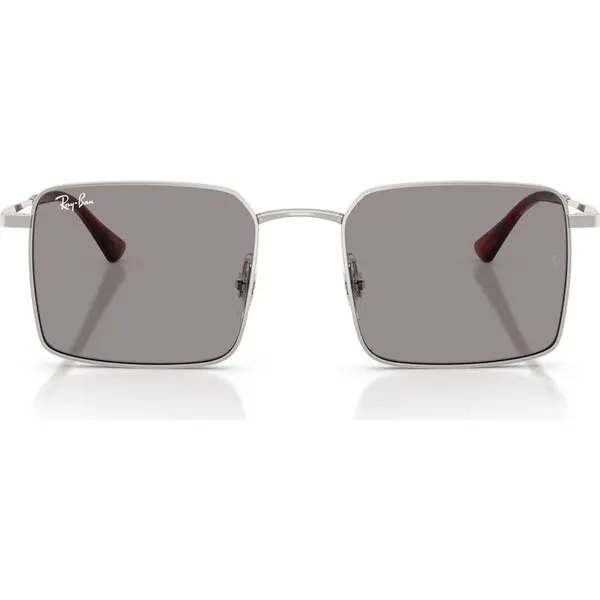 Ray-ban Square Frame Sunglasses - Silver/grey