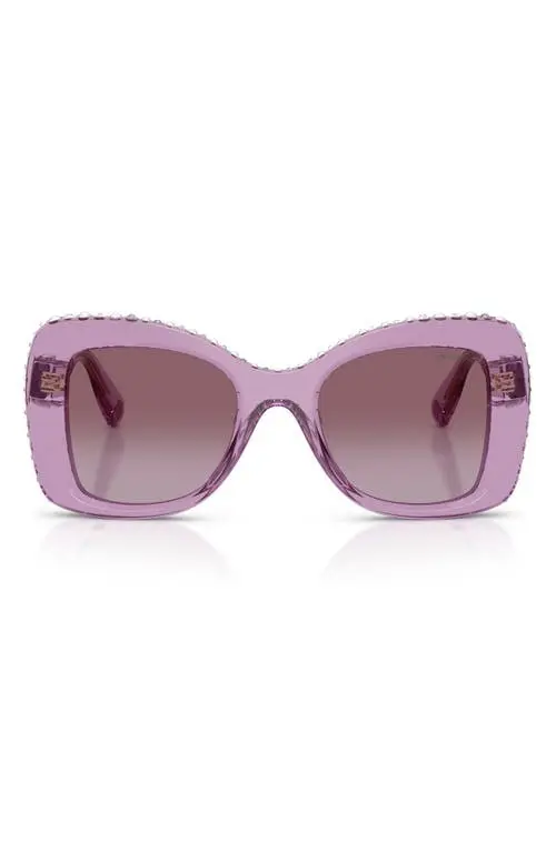 SWAROVSKI Embellished Butterfly Sunglasses - Transparent Amethyst/violet