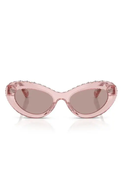 SWAROVSKI Cat Eye Sunglasses - Transparent Dark Pink/purple