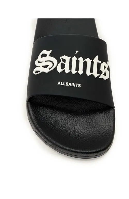 ALLSAINTS Saint Slide Sandals With Logo Detailing
