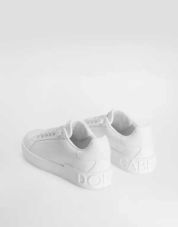Dolce & Gabbana Calfskin Portofino Sneakers - White