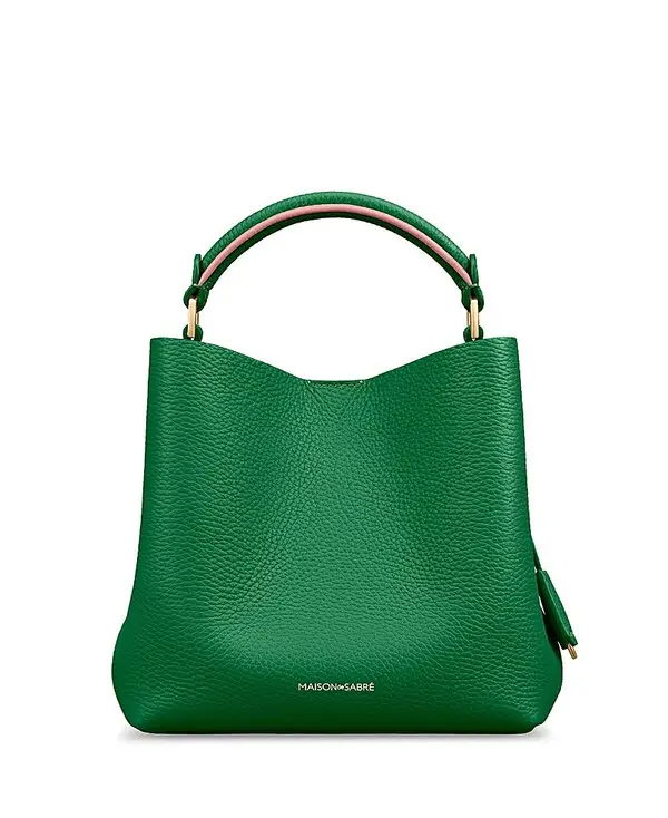 MAISON DE SABRE Leather Leather Bucket Bag - Emerald Lily