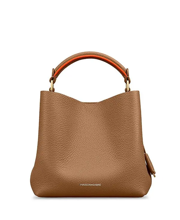MAISON DE SABRE Leather Leather Bucket Bag - Manhattan Sandstone