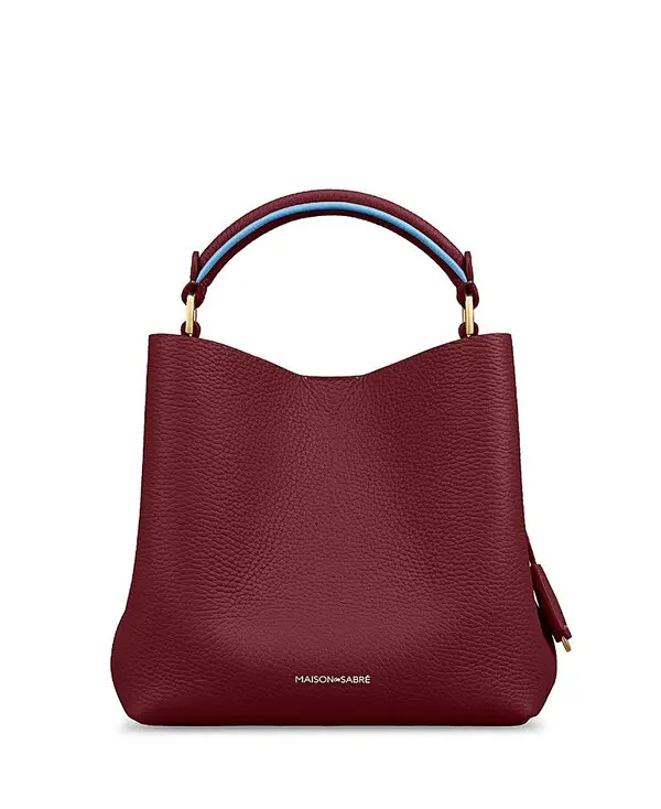 MAISON DE SABRE Leather Leather Bucket Bag - Plum Sky