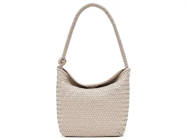 Madewell Handwoven Shoulder Bag With Beads - Bone