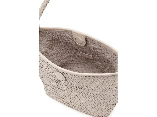 Madewell Handwoven Shoulder Bag With Beads - Bone