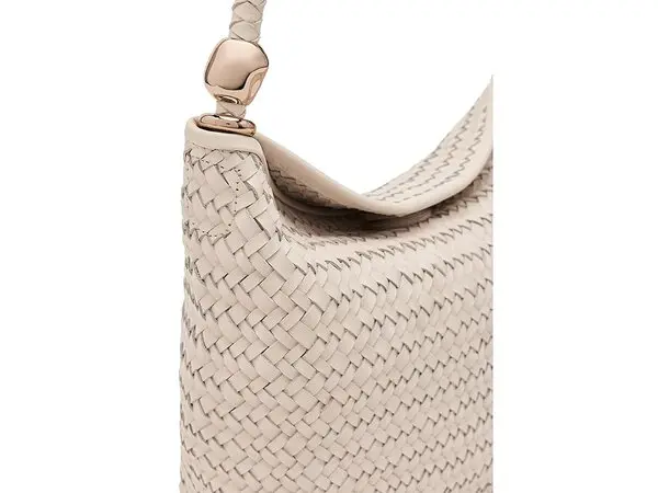 Madewell Handwoven Shoulder Bag With Beads - Bone