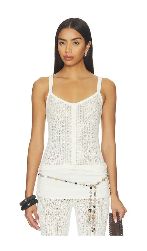 Tularosa Erin Pointelle Knit Tank - Ivory