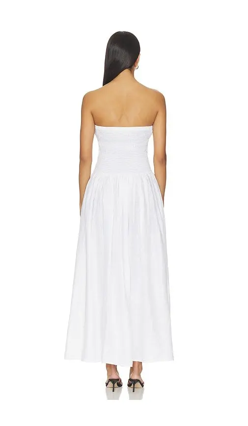 Susana Monaco Strapless Smocked Waist Maxi Dress - Sugar