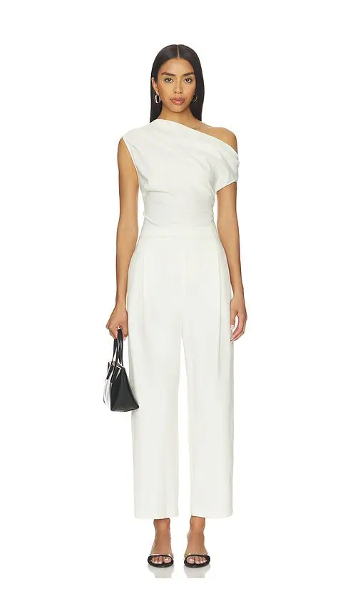 THE SEI Off-the-shoulder Draped Top - Cream