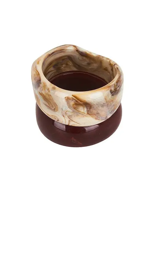 EPIFENE Bangles Set Of 2 - Maroon & Cream Swirl