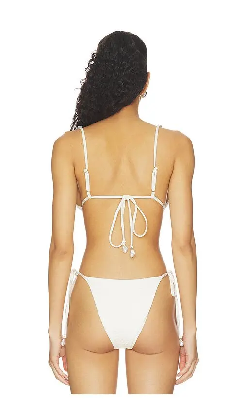 LA PORTE Luxe Kendall Bikini Top - Cloud Dancer