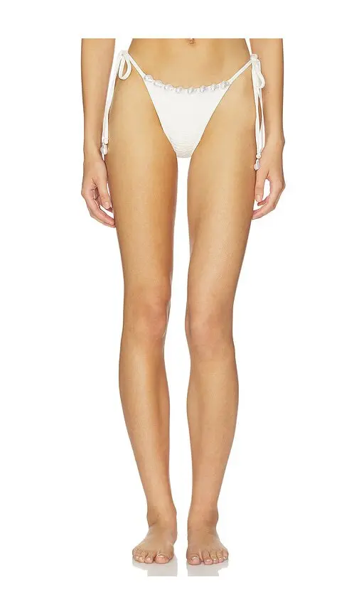 LA PORTE Luxe Aurora Bikini Bottom - Cloud Dancer