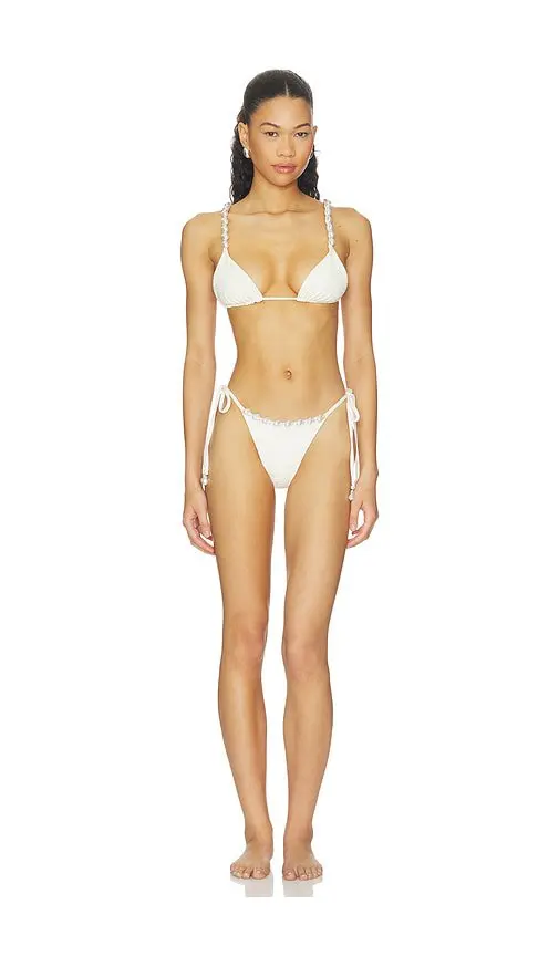 LA PORTE Luxe Aurora Bikini Bottom - Cloud Dancer