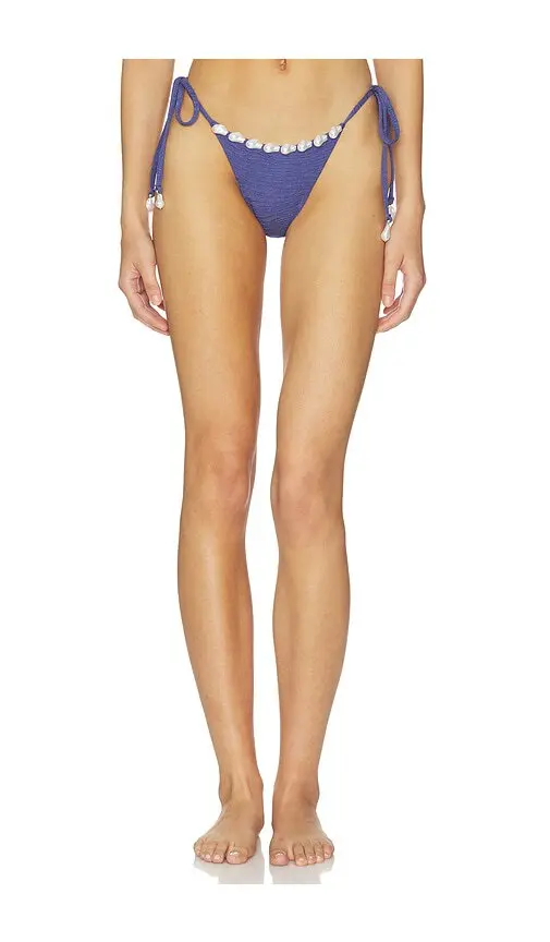 LA PORTE Luxe Aurora Bikini Bottom - Deep Cobalt