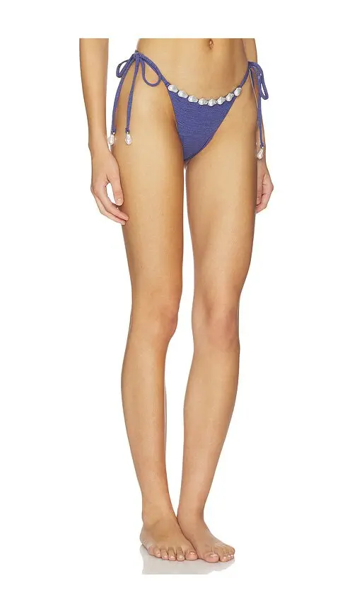 LA PORTE Luxe Aurora Bikini Bottom - Deep Cobalt