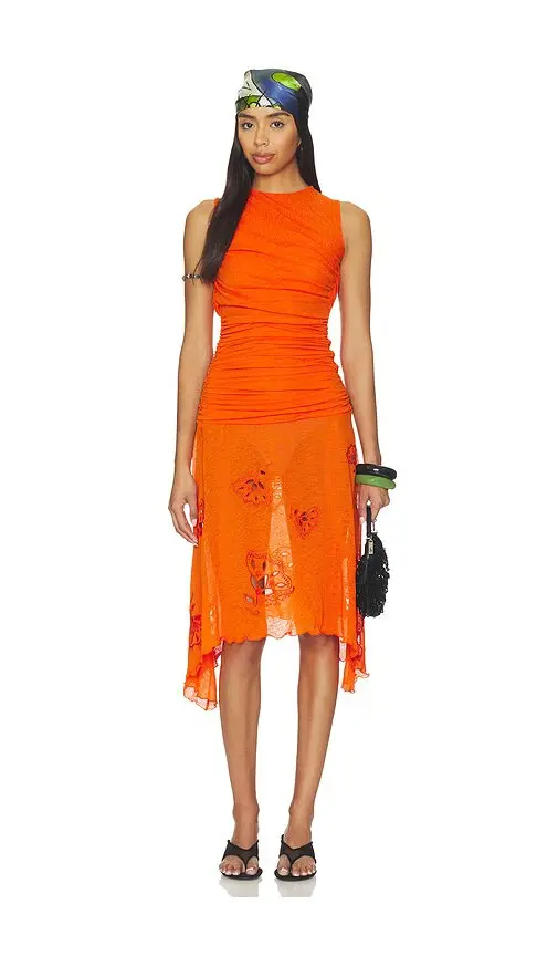 SIEDRES Nuina Ruched Dress With Open Back