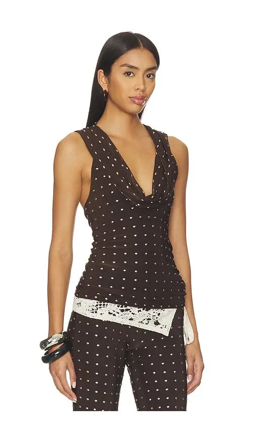 SIEDRES Hunni Top With Studded Detail