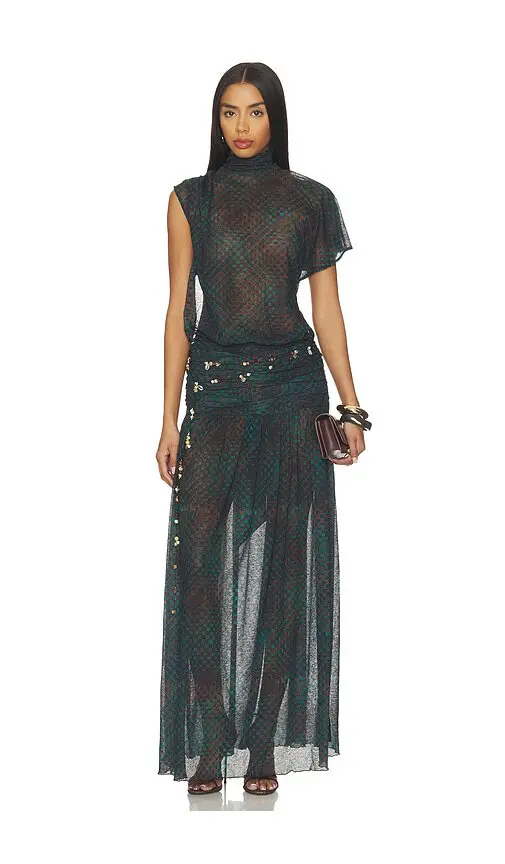 SIEDRES Dakota Halterneck Maxi Dress
