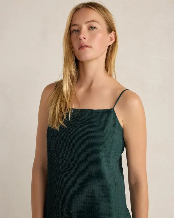 HAVEN WELL WITHIN Ramie Blend Pleated Maxi Dress