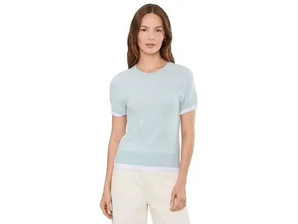 Vince Double Layer Raglan Short Sleeve Crew