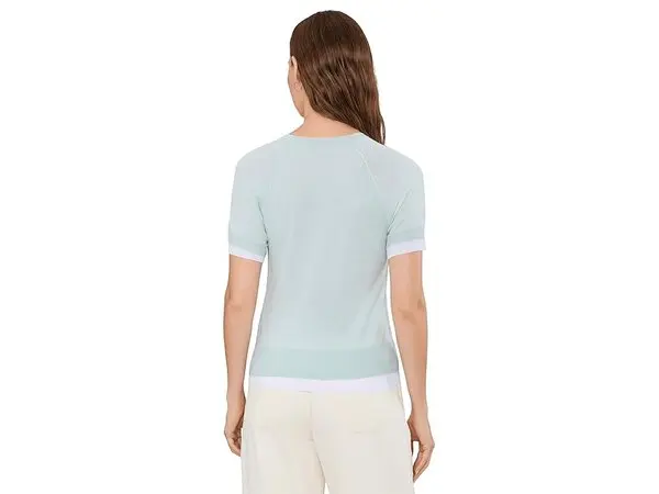 Vince Double Layer Raglan Short Sleeve Crew