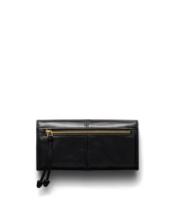 Prada Large Leather Wallet - Black