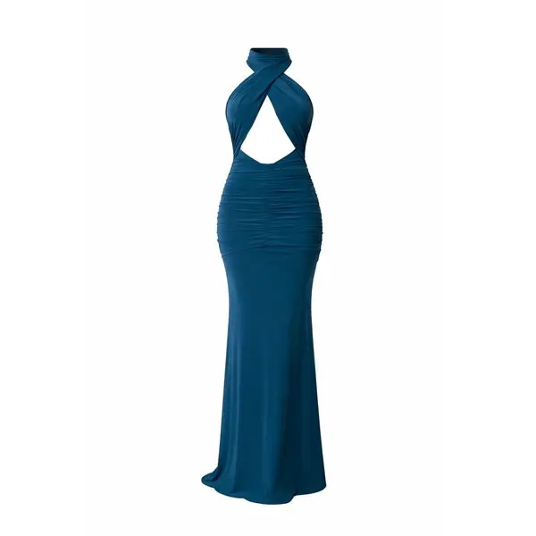 CHIARELLA Hera Halterneck Gown - Blue