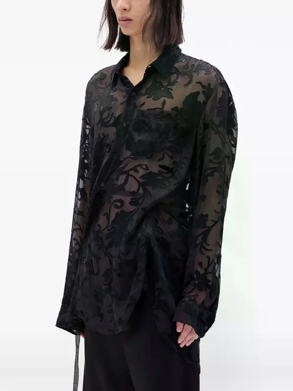 ANN DEMEULEMEESTER Mark Floral Pocket Shirt