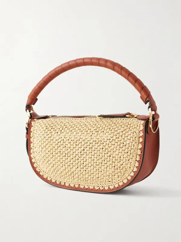 Chloé Marcie Raffia Shoulder Bag