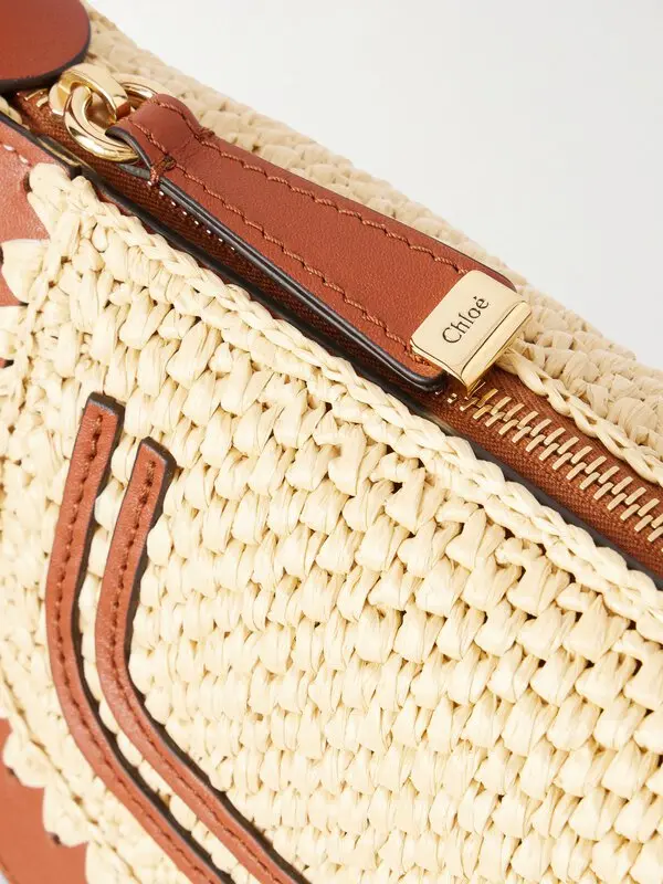 Chloé Marcie Raffia Shoulder Bag