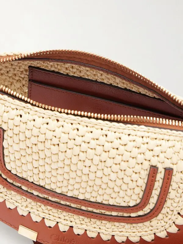 Chloé Marcie Raffia Shoulder Bag