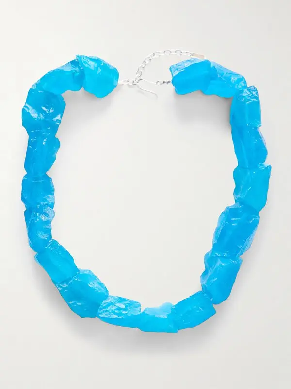 Completedworks Sculptural Resin Necklace - Blue