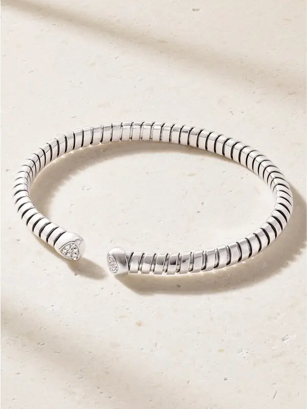 Marina B 18-karat White Diamond Bangle - Gold