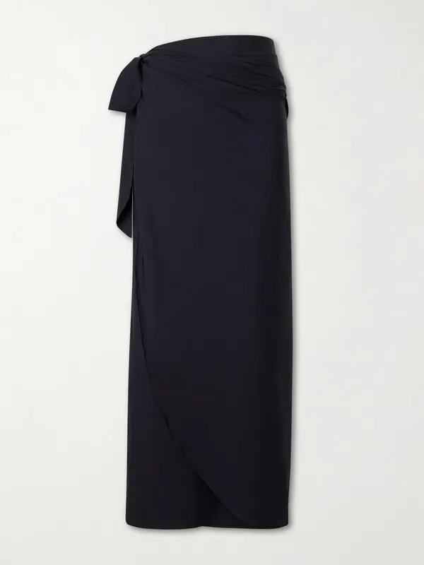 Hunza G Stretch-jersey Wrap Sarong - Black