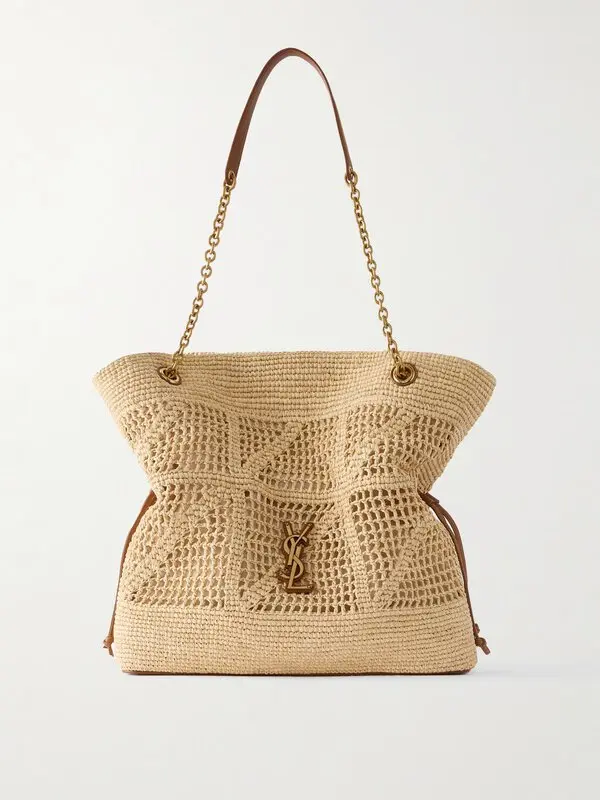 Saint Laurent Jamie Shopping Raffia Shoulder Bag
