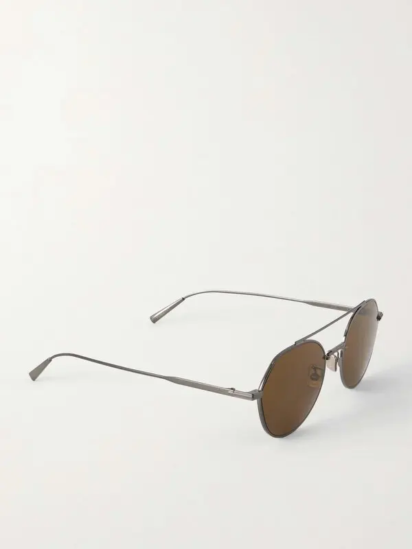 Dior Aviator-style Gold-tone Sunglasses - Silver